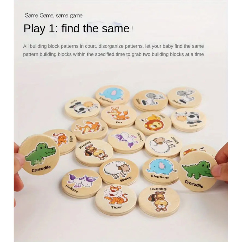 Memory boosting Wooden Puzzle game, Concentration Training Toy