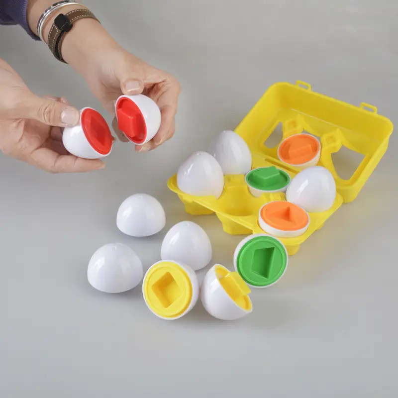 Egg Puzzle Toy with box: Color and Shape Matching Game for Toddlers