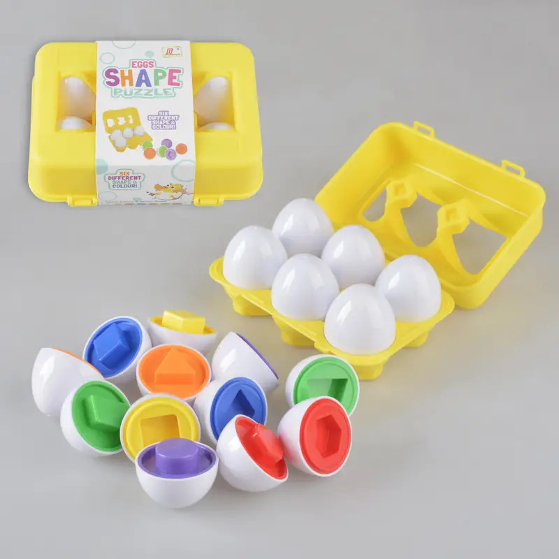 Egg Puzzle Toy with box: Color and Shape Matching Game for Toddlers