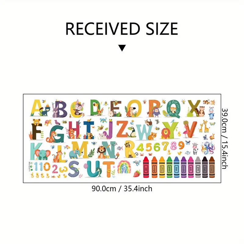 Alphabet and Numbers Wall Stickers: Colorful Peel-and-Stick Decorations ...
