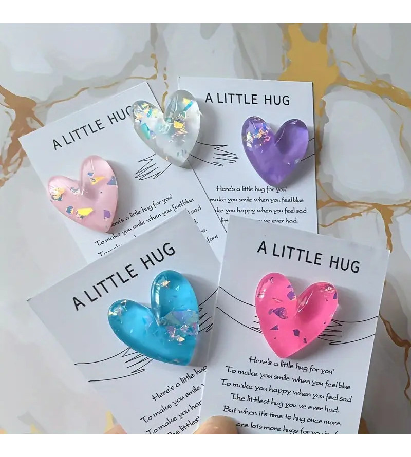 Heart-Shaped Pocket Hug Cards with Lovely Notes | Thoughtful Keepsake ...